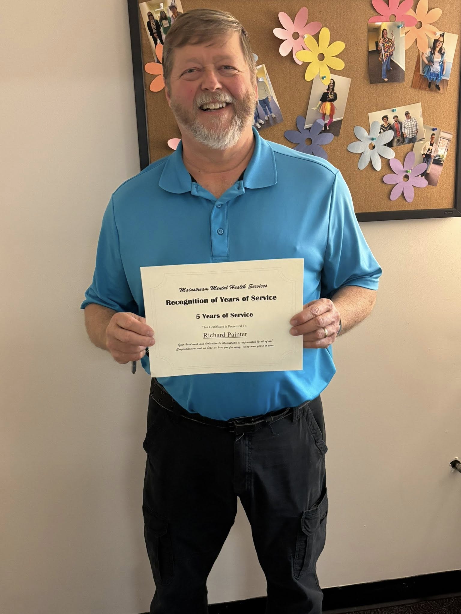 Rick Painter 5 years – Mainstream Mental Health Services, Inc.